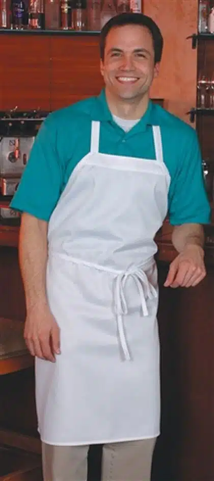 Premium White Kitchen Bib Apron - Ambassador Uniform