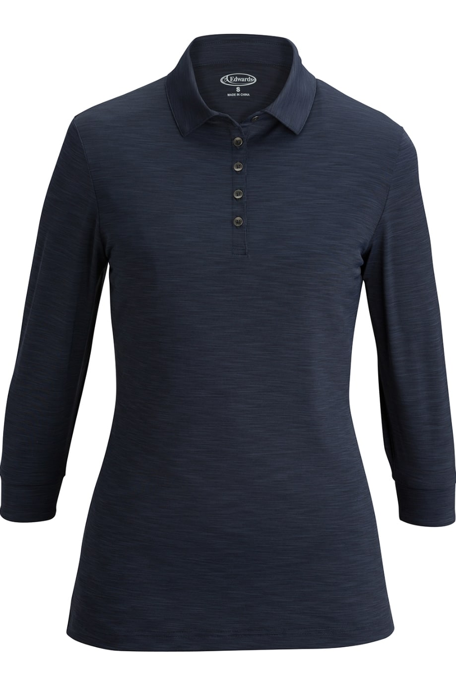 Edwards Ladies' Optical Heather 3/4 Sleeve Polo - Ambassador Uniform