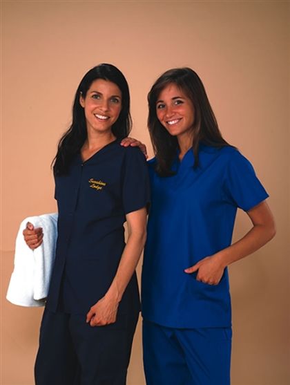 Ladies' V-Neck Two Pocket Top - Ambassador Uniform