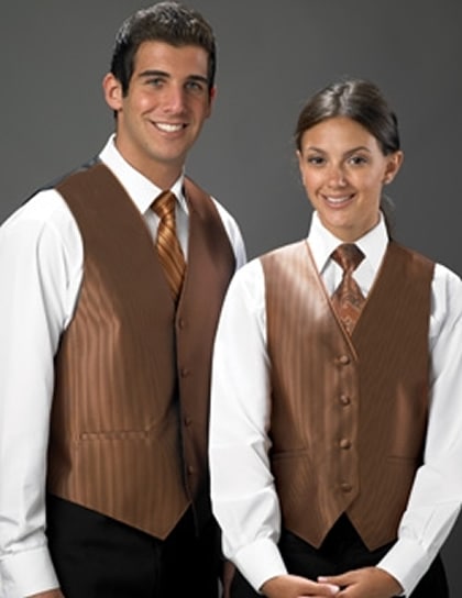 Ladies' Monaco Sandalwood Striped Vest - Ambassador Uniform